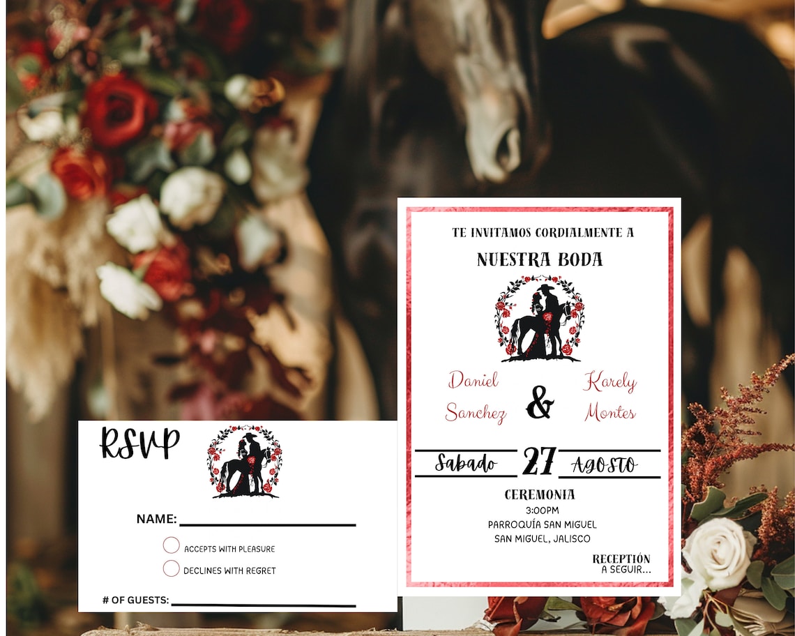 Charro Digital Invitation| Charro Theme| Canva Template| Mexican ...