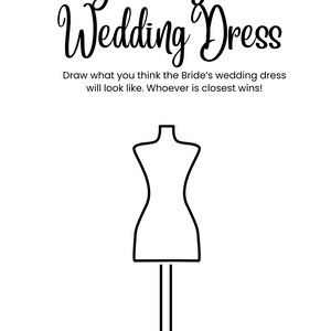Guess the Wedding Dress Bridal Shower Game Template Party - Etsy
