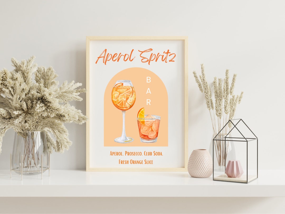 Aperol Spritz Printable Bar Sign, Aperol Spritz, Cocktail Menu, Bar ...