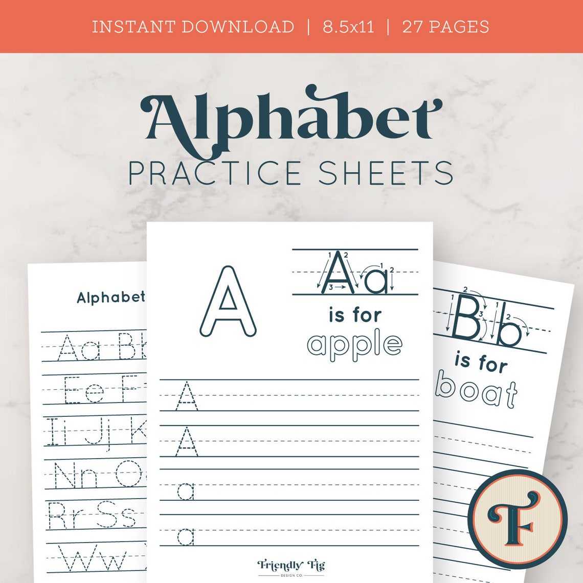 Alphabet Printable Practice Sheets | ABC Alphabet Chart, Educational ...