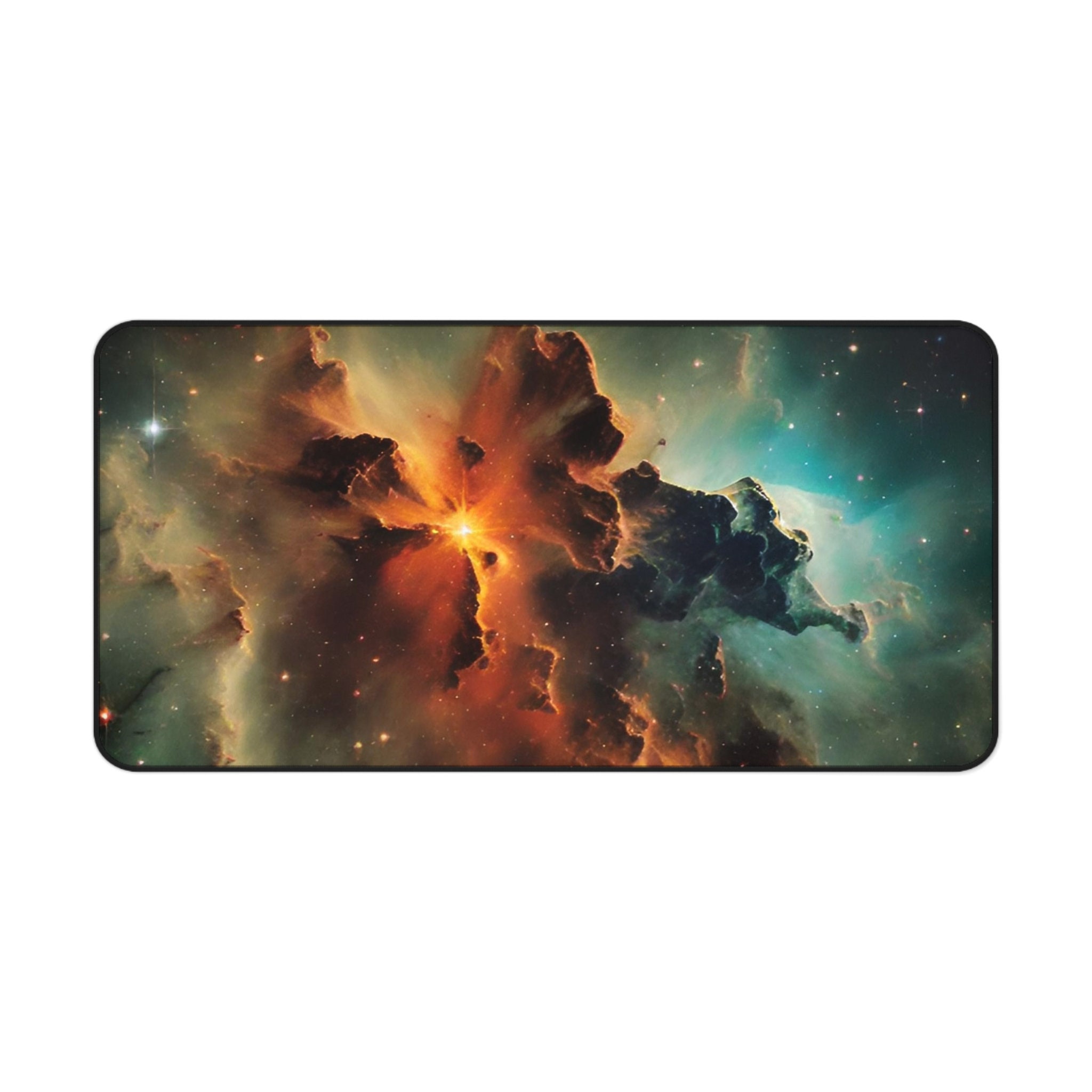 Cosmic Dreams Desk Mat | Colorful Space Nebula Design | Anti-slip ...