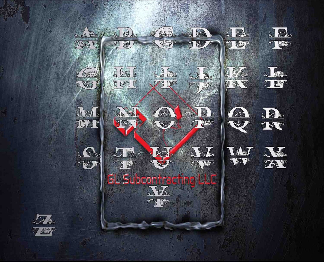 Alphabet Monogram Letters DXF Files - Etsy