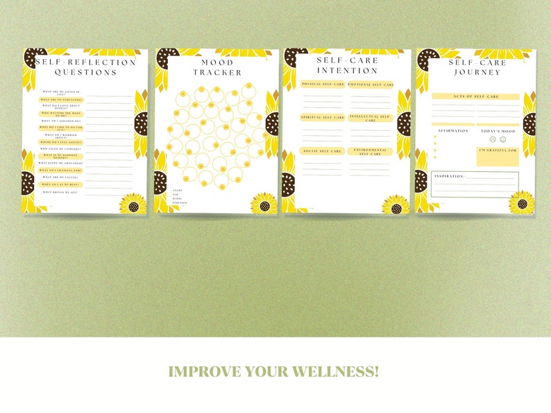 Printable Wellness Journal Wellness Planner Health and Wellness Planner ...
