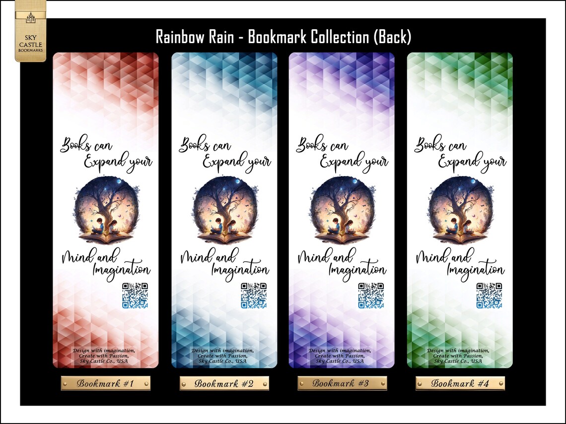 Rainbow Rain Bookmarks, Beautiful, Creative & Imaginative Raining ...