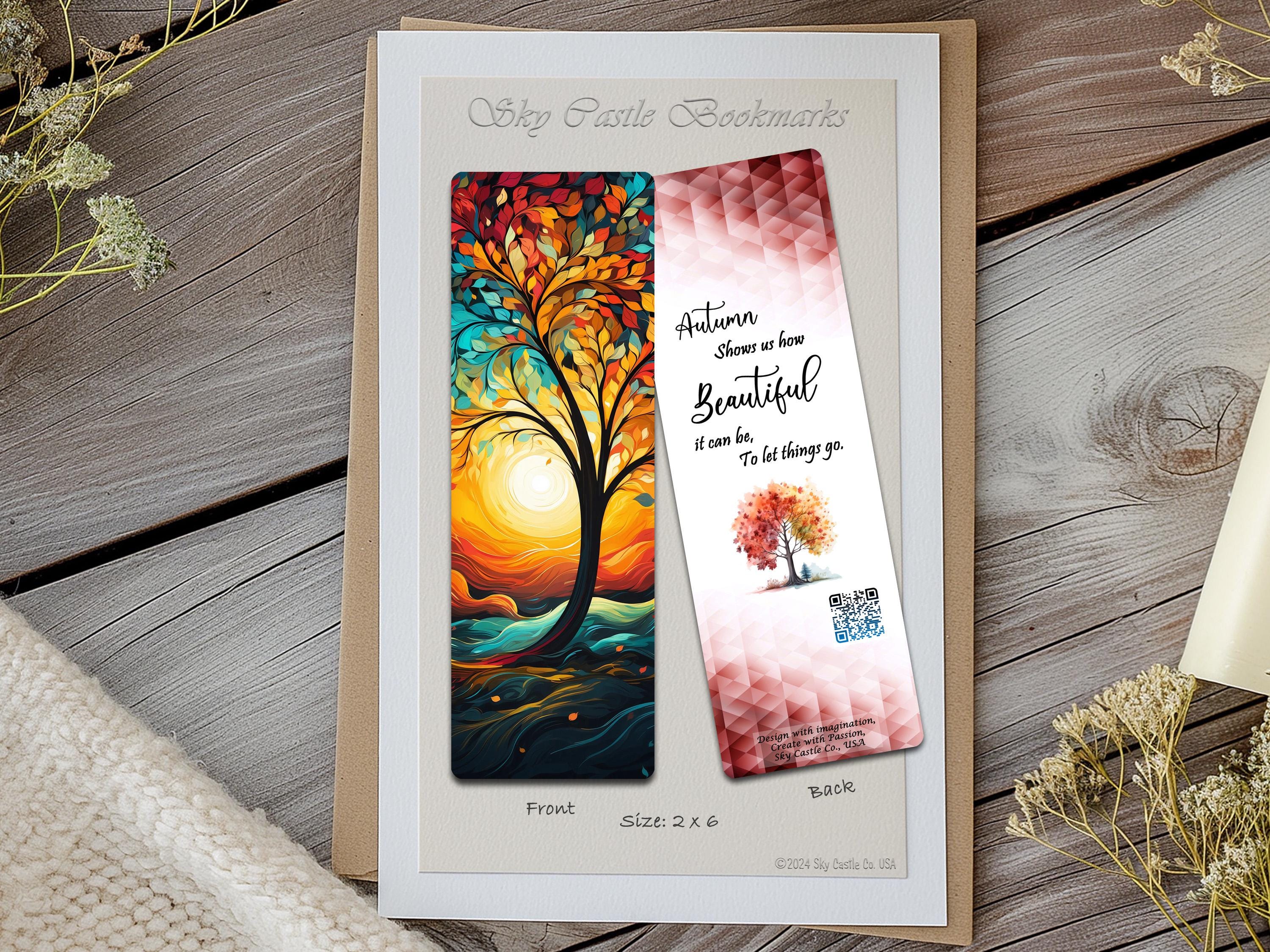Fall Colors Bookmarks, Beautiful Laminated Bookmarks, Autumn Season ...