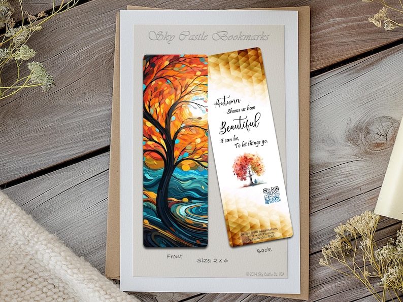 Fall Colors Bookmarks, Beautiful Laminated Bookmarks, Autumn Season ...