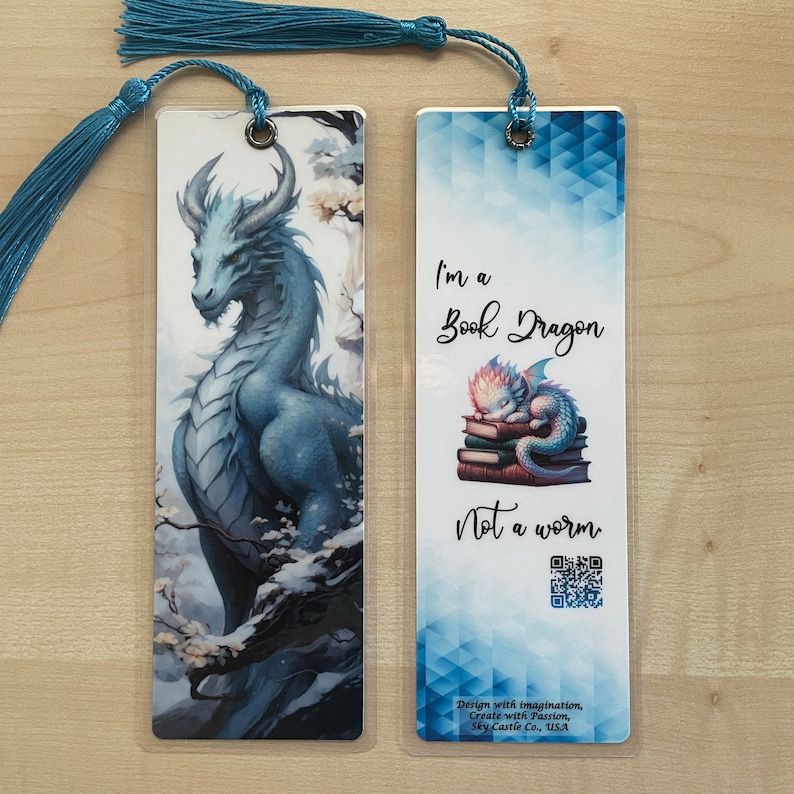 Dragon Bookmarks, Beautiful Laminated Dragon Bookmarks, Fantasy ...