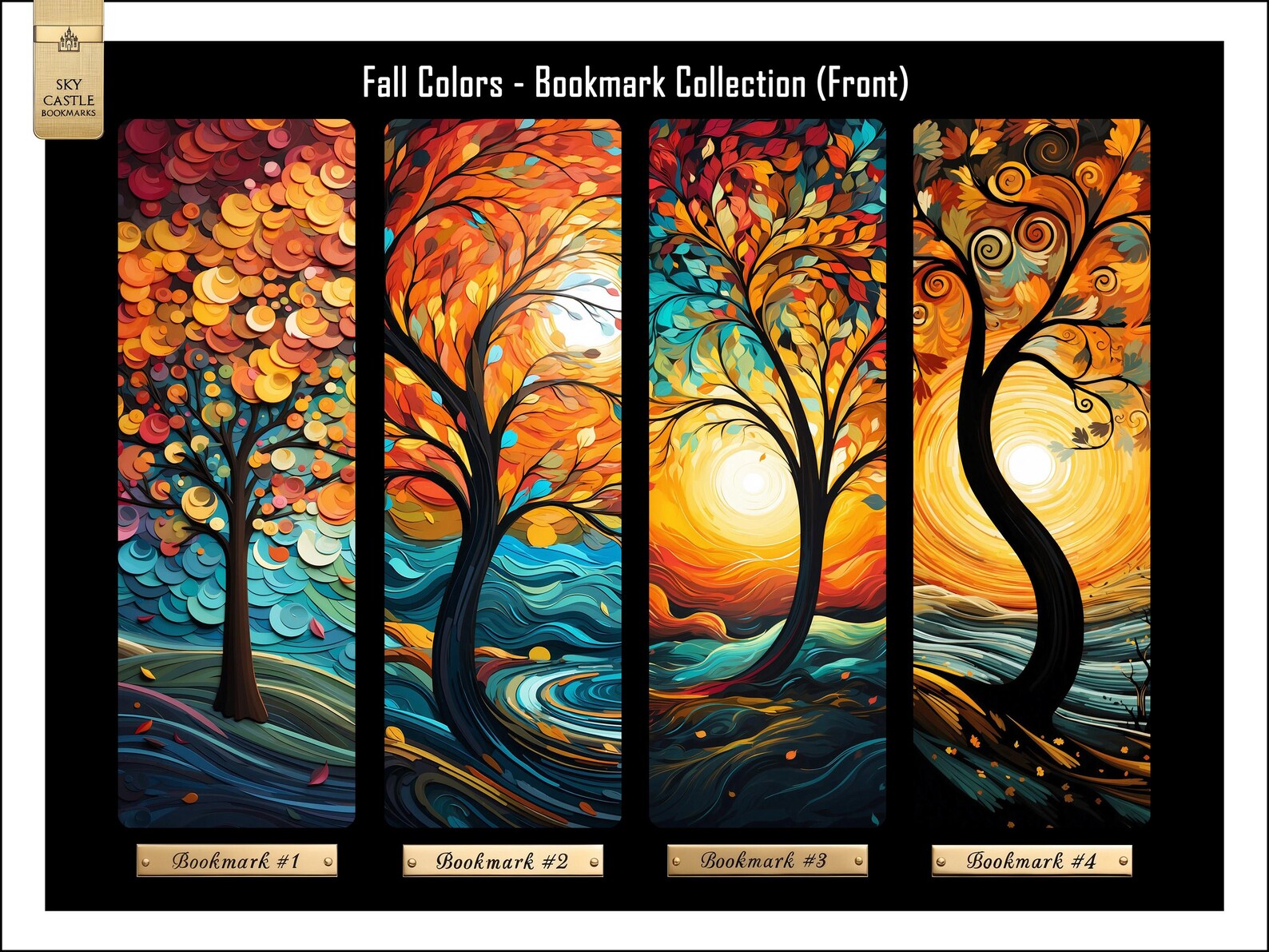 Fall Colors Bookmarks, Beautiful Laminated Bookmarks, Autumn Season ...