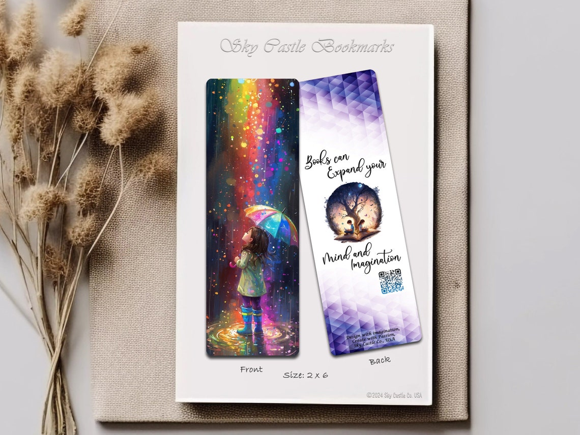 Rainbow Rain Bookmarks, Beautiful, Creative & Imaginative Raining ...