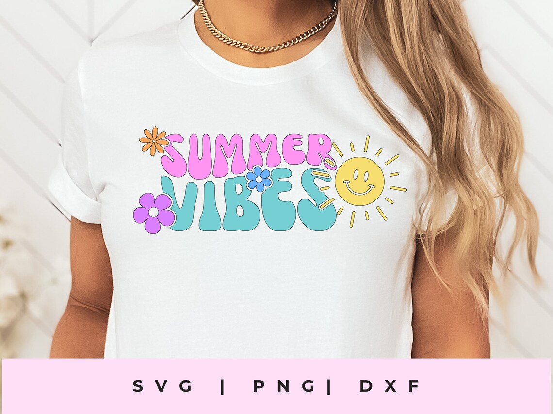 Summer Vibes SVG, Retro Summer SVG, Summer SVG, Summertime Svg, Groovy ...