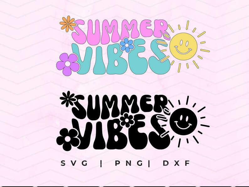 Summer Vibes SVG, Retro Summer SVG, Summer SVG, Summertime Svg, Groovy ...