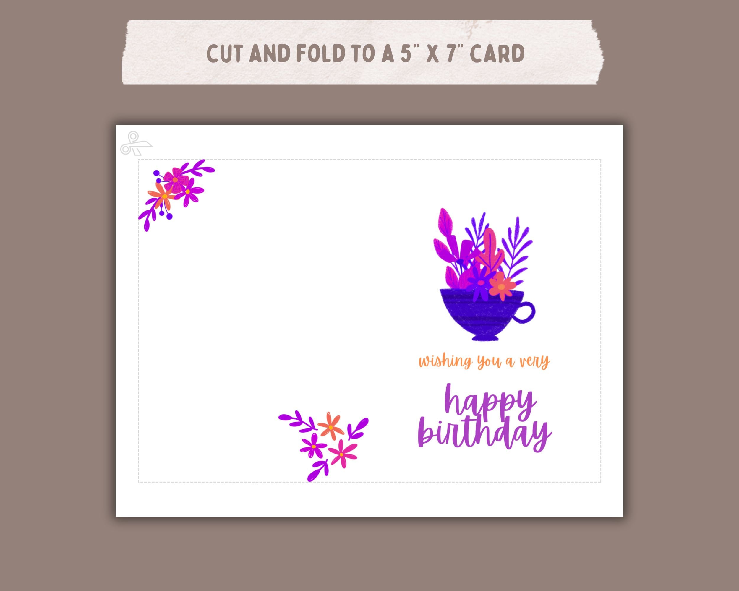 PRINTABLE Birthday Card - Digital Birthday Card - HBD - Etsy