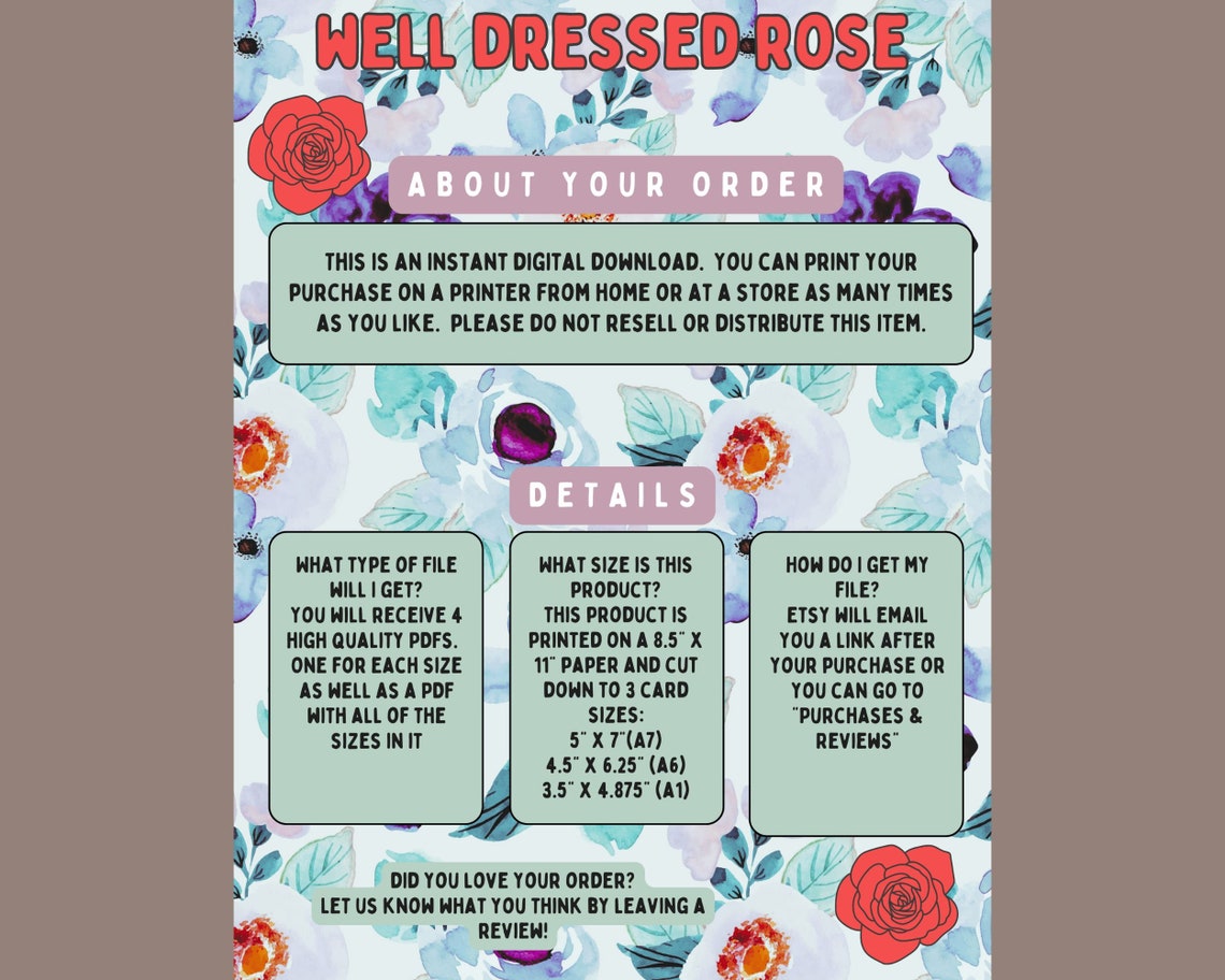 PRINTABLE Birthday Card - Digital Birthday Card - HBD - Etsy