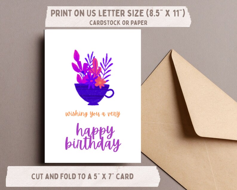 PRINTABLE Birthday Card Digital Birthday Card HBD - Etsy