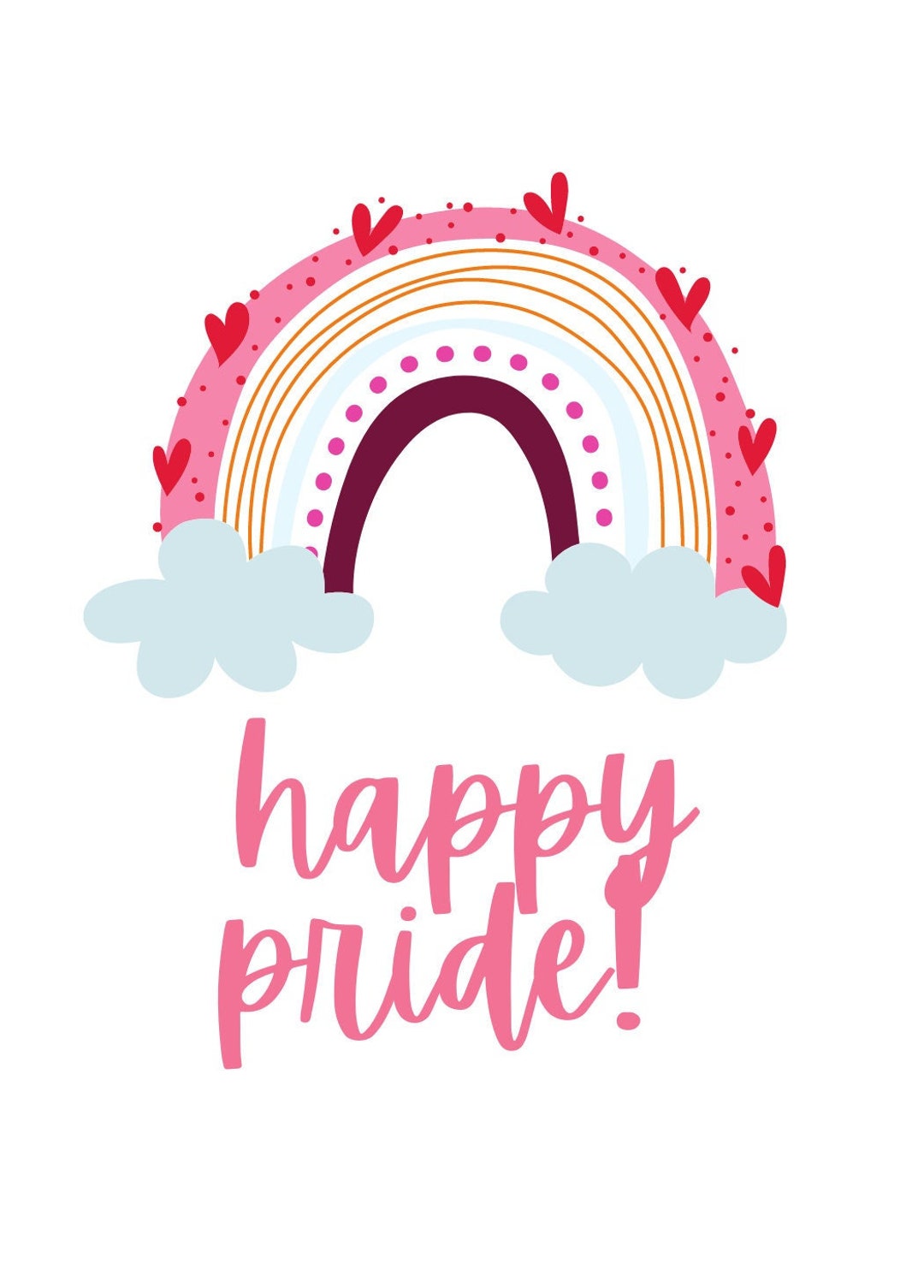 PRINTABLE Happy Pride Card - Digital Happy Pride Card - Etsy
