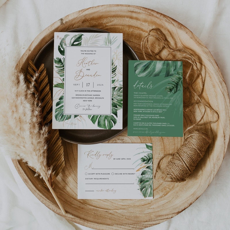Tropical Wedding Invitation - Etsy