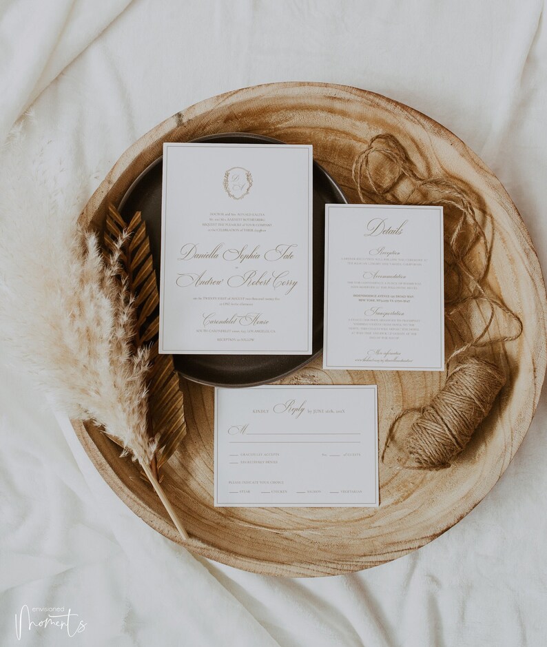 Classy Wedding Invitation Suite Template, Wedding Invitation Template ...