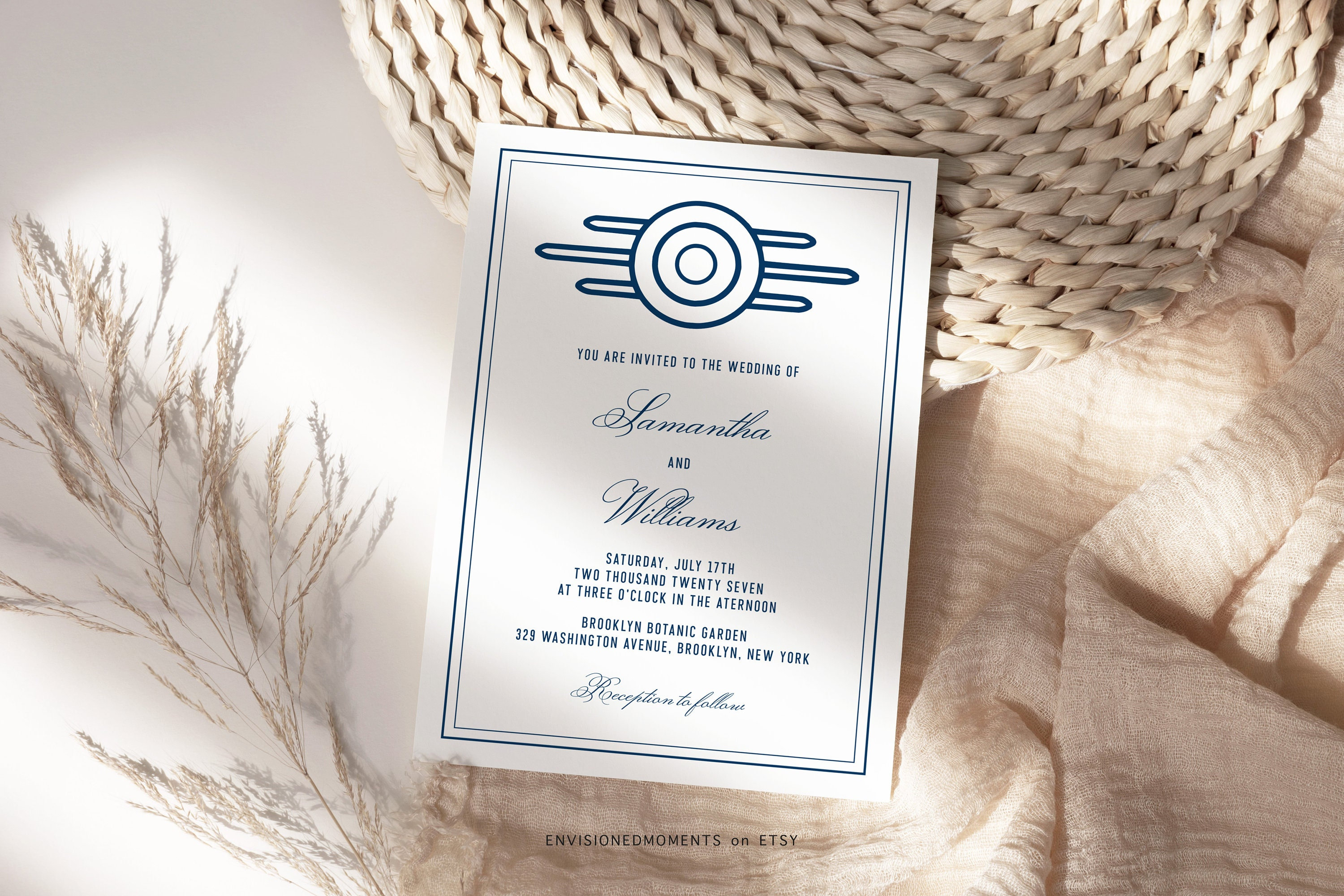 Fallout Wedding Invitation Template Vault-tec Dwellers Wedding Invite ...