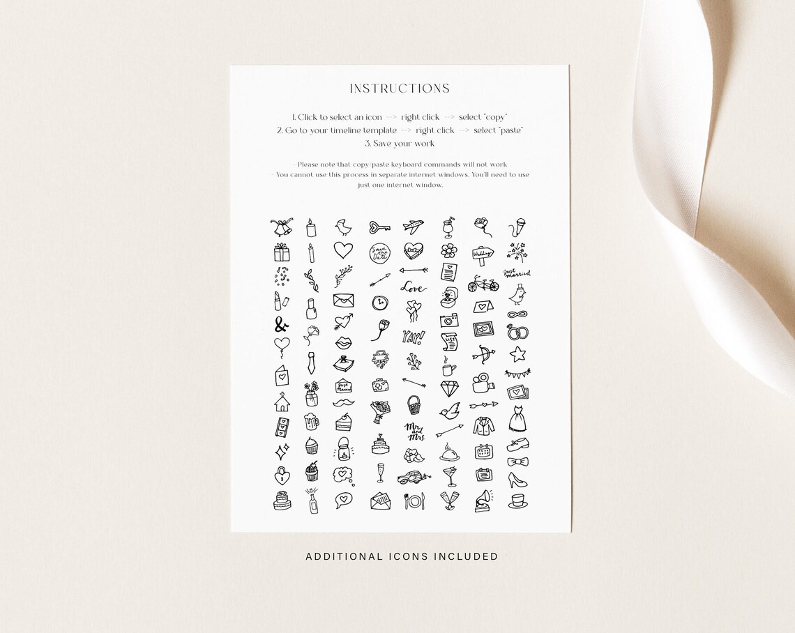 Bifold Wedding Program Template Scribble Wedding Program Scribble Wedding Timeline Template ...