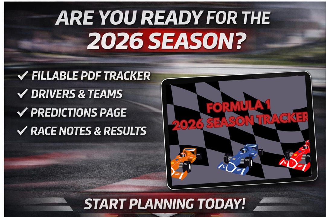 2026 Racing Season Tracker PDF | Digital Race Planner | Printable ...