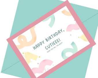 Custom Birthday Card Personalized Birthday Card Cute - Etsy