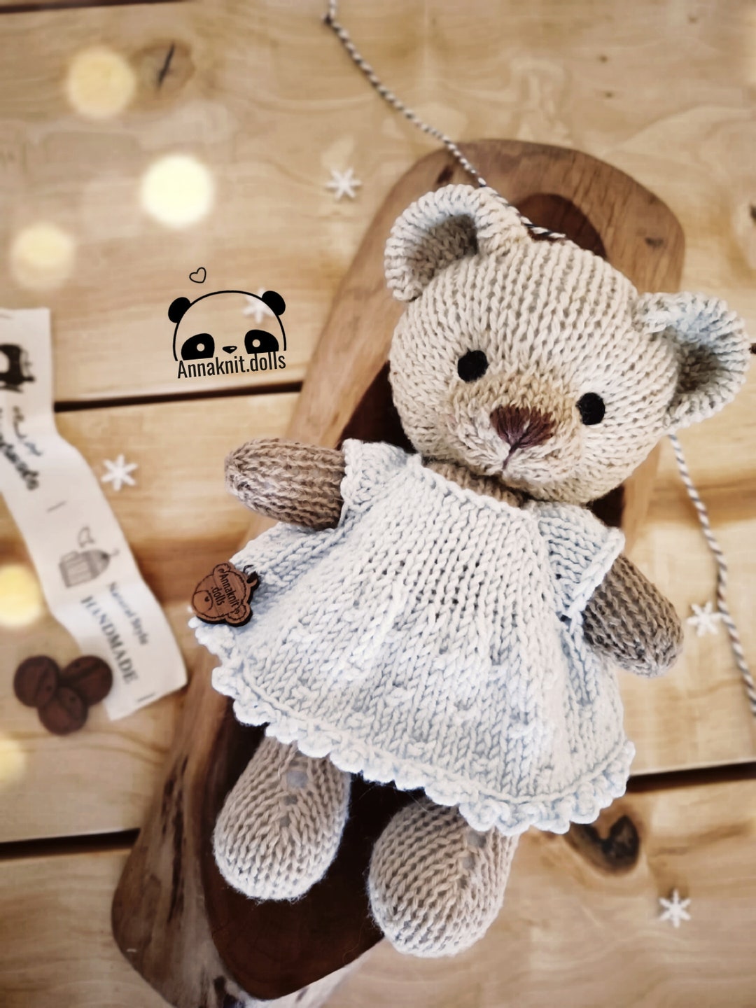 Knitted Fluffy Teddy Bear - Etsy
