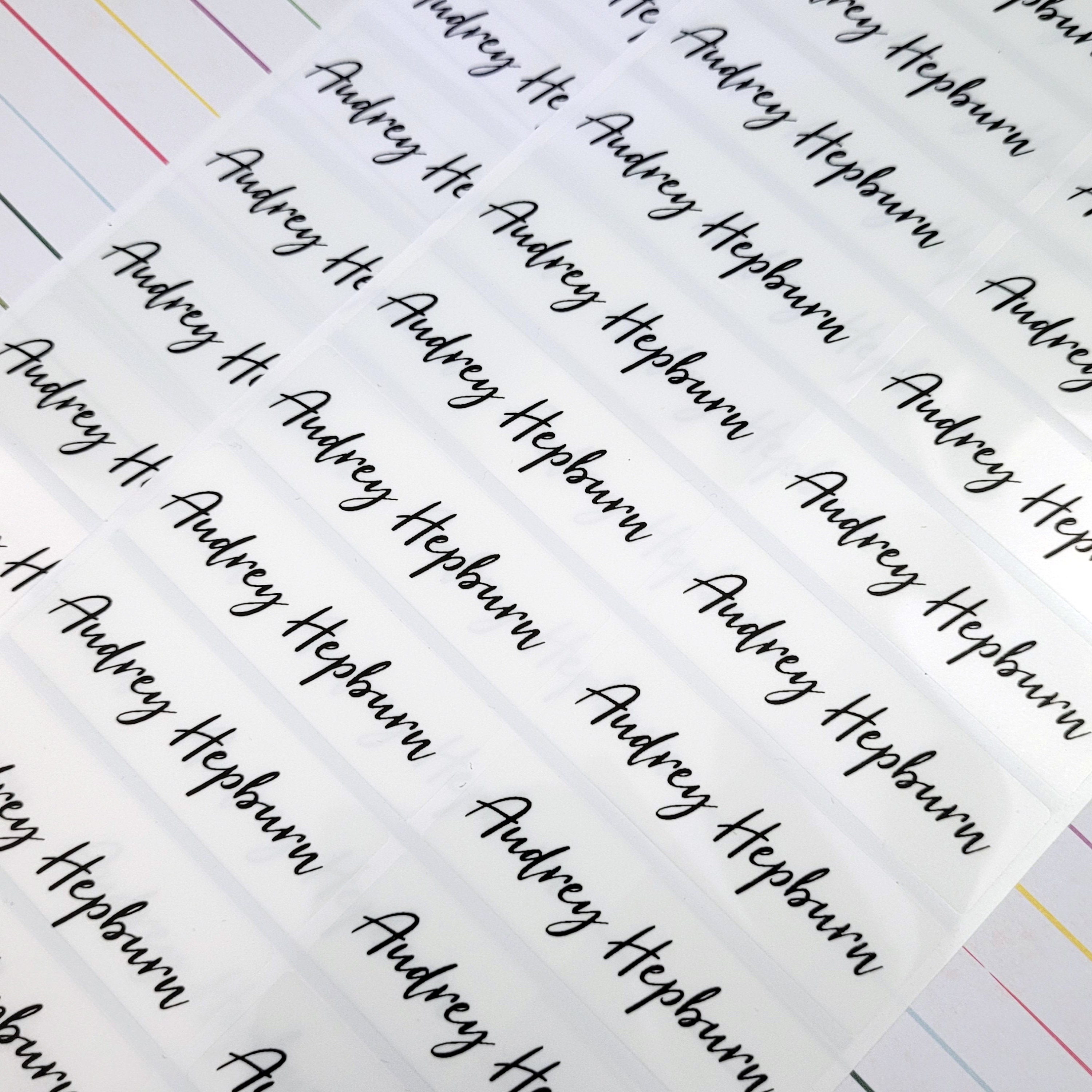 Personalized Kids Name Labels, Large Size Clear Background Sticker for ...