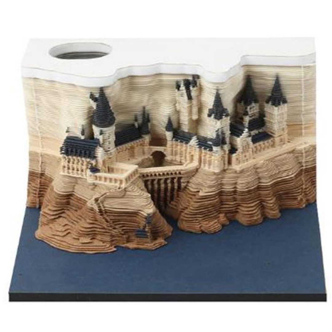 3D Paper Carving Art Hogwarts Castle Note Paper Art Building Blocks Paper Note Paper Decoration ...