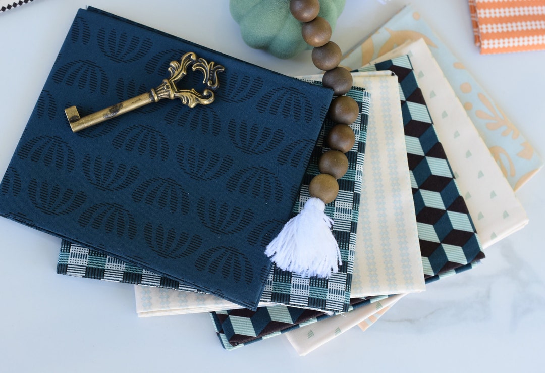 AGF Duval Fabric Bundle by Suzy Quilts 6 Print Collection in Blue Art ...