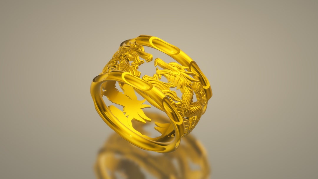 Asia Dragon Ring 3D Model 3D Printing Custom 3D Printed - Etsy