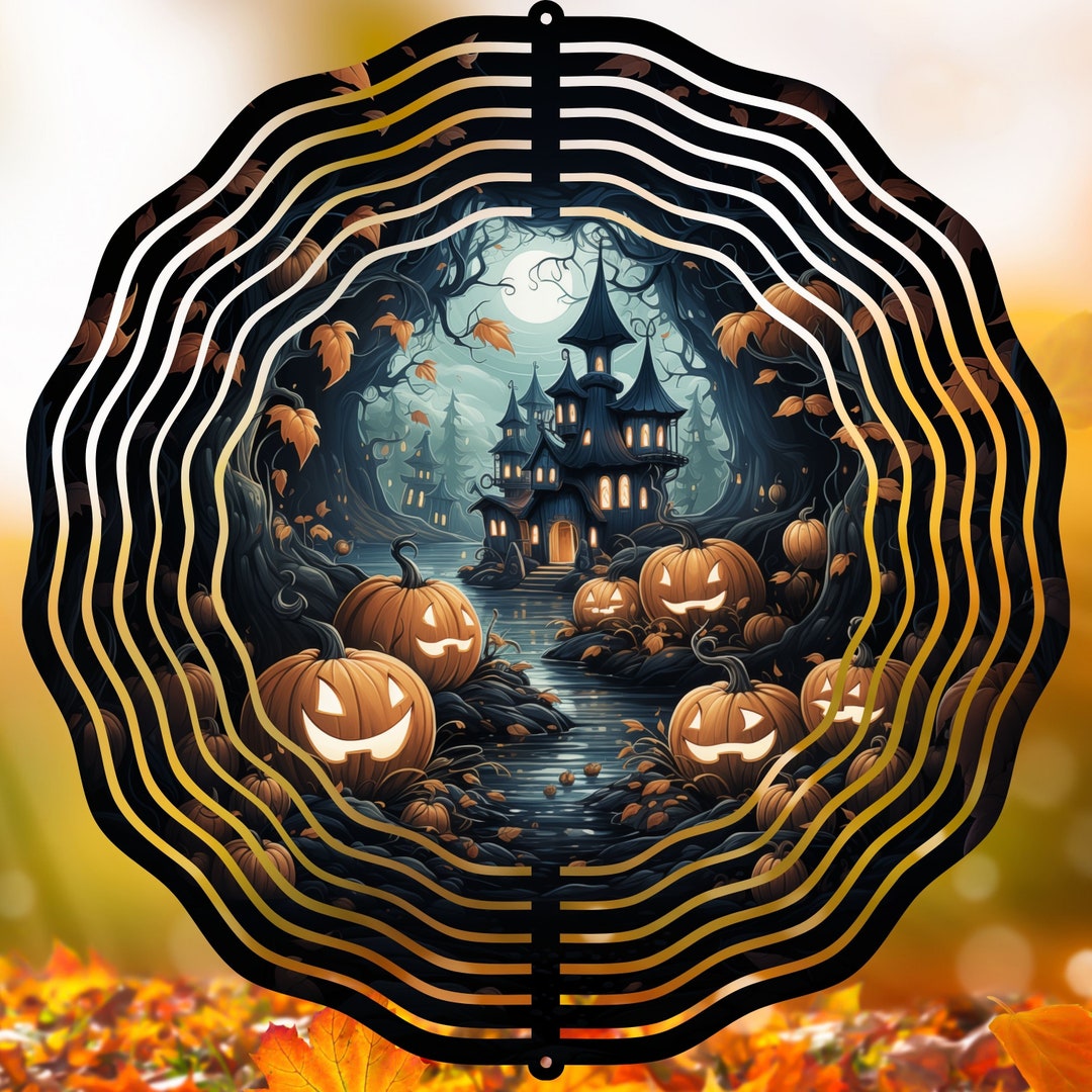 Halloween Wind Spinner PNG Spooky Wind Spinner Sublimation Design ...