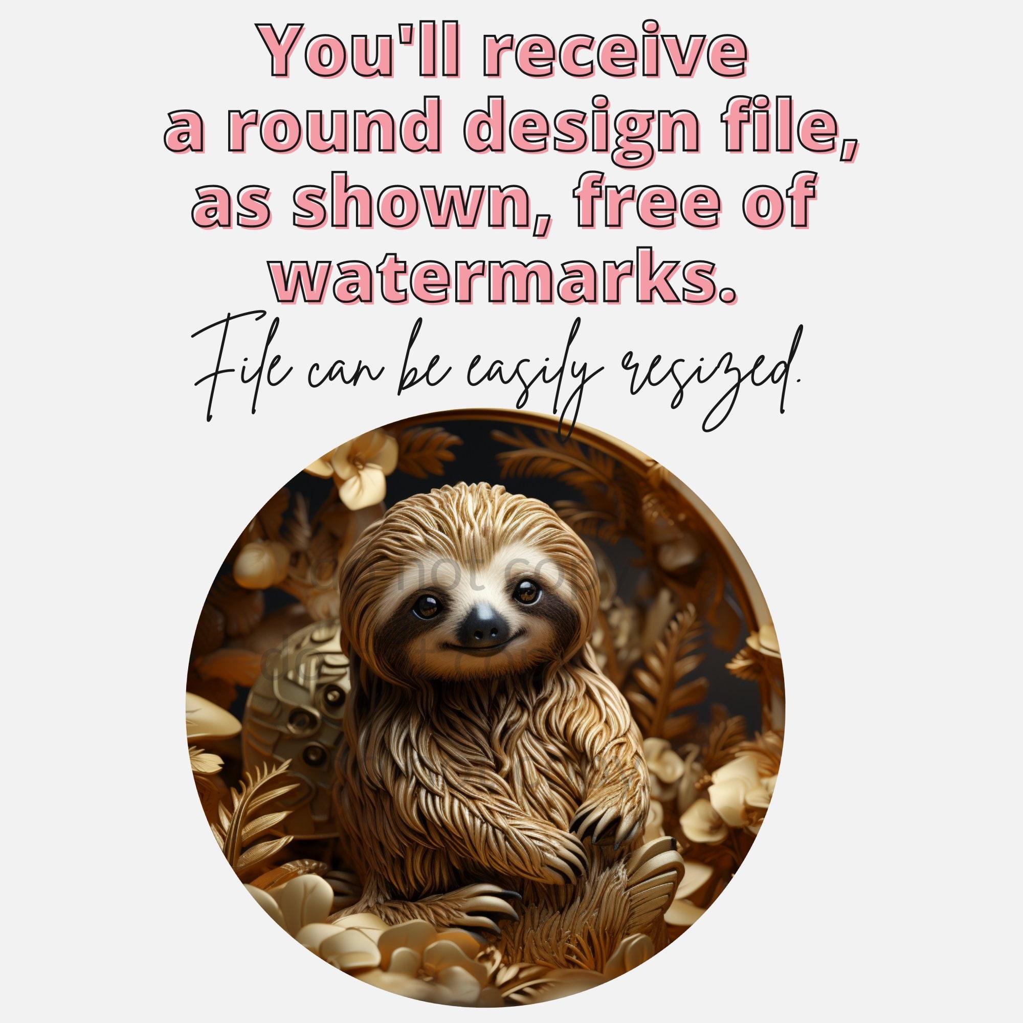 3D Sloth Ornament Christmas PNG Cat Ornament in Memory of Personalized ...