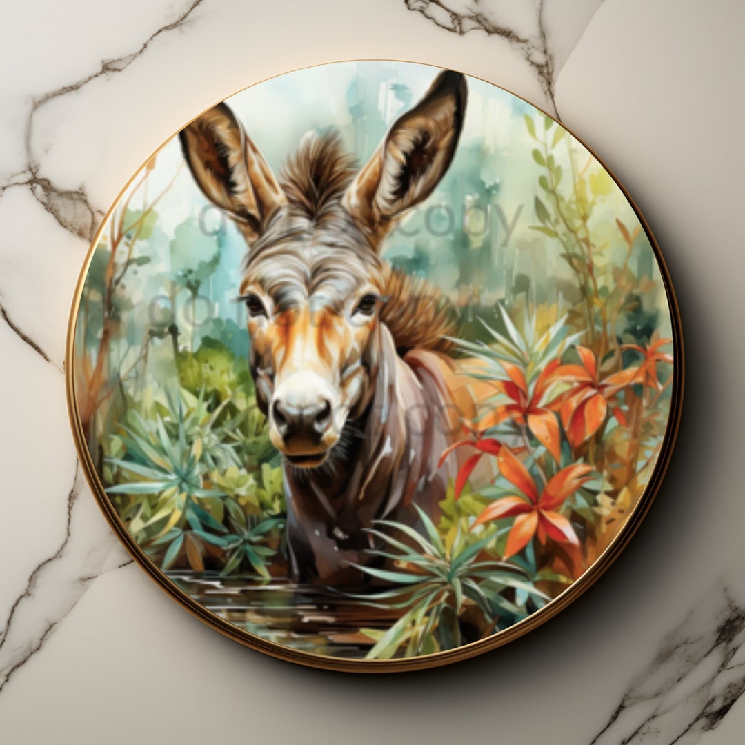 Donkey Coasters PNG Animal Coaster Sublimation Design for Crafting ...