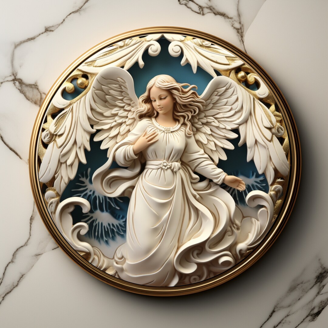 3D Angel Coaster PNG Sublimation Coasters Photo Designs Religious ...