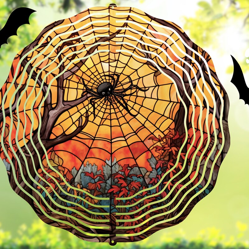 Spider Web Stained Glass - Etsy