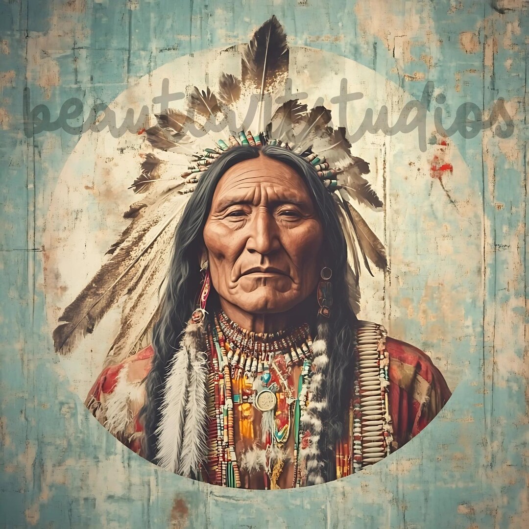 Native American Indian Chief PNG Sublimation File Crafting Digital ...