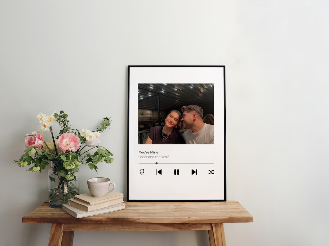 Personalized Spotify Frame, Custom Spotify Music Poster, Romantic ...
