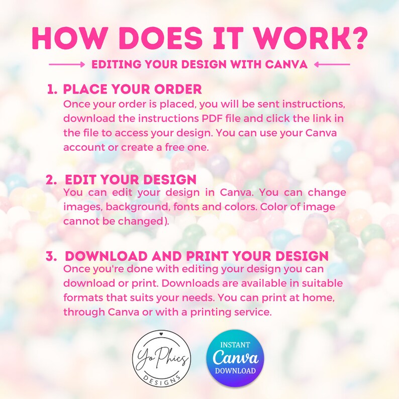 Sweet One Candyland Birthday Invitation, Pink Candy (digital Download ...