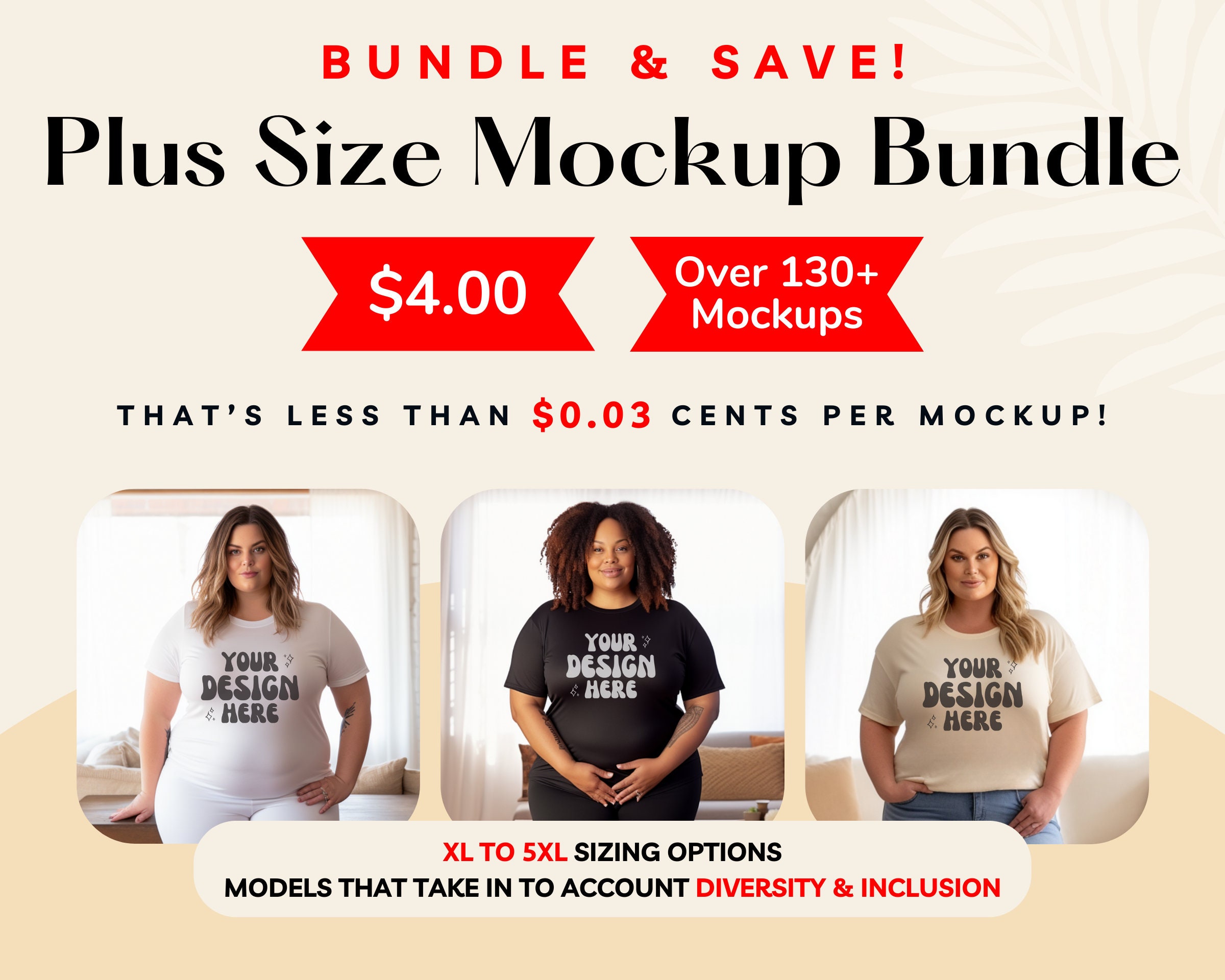 Plus Size T-shirt Mockup | Plus Size Model Beige Bella Canvas 3001 ...