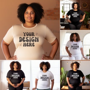 Plus Size Model Mockup Bundle, Inclusive Mockup Bundle, Bella Canvas ...