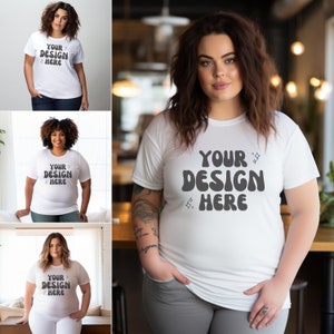 Plus Size Model Mockup Bundle, Inclusive Mockup Bundle, Bella Canvas ...