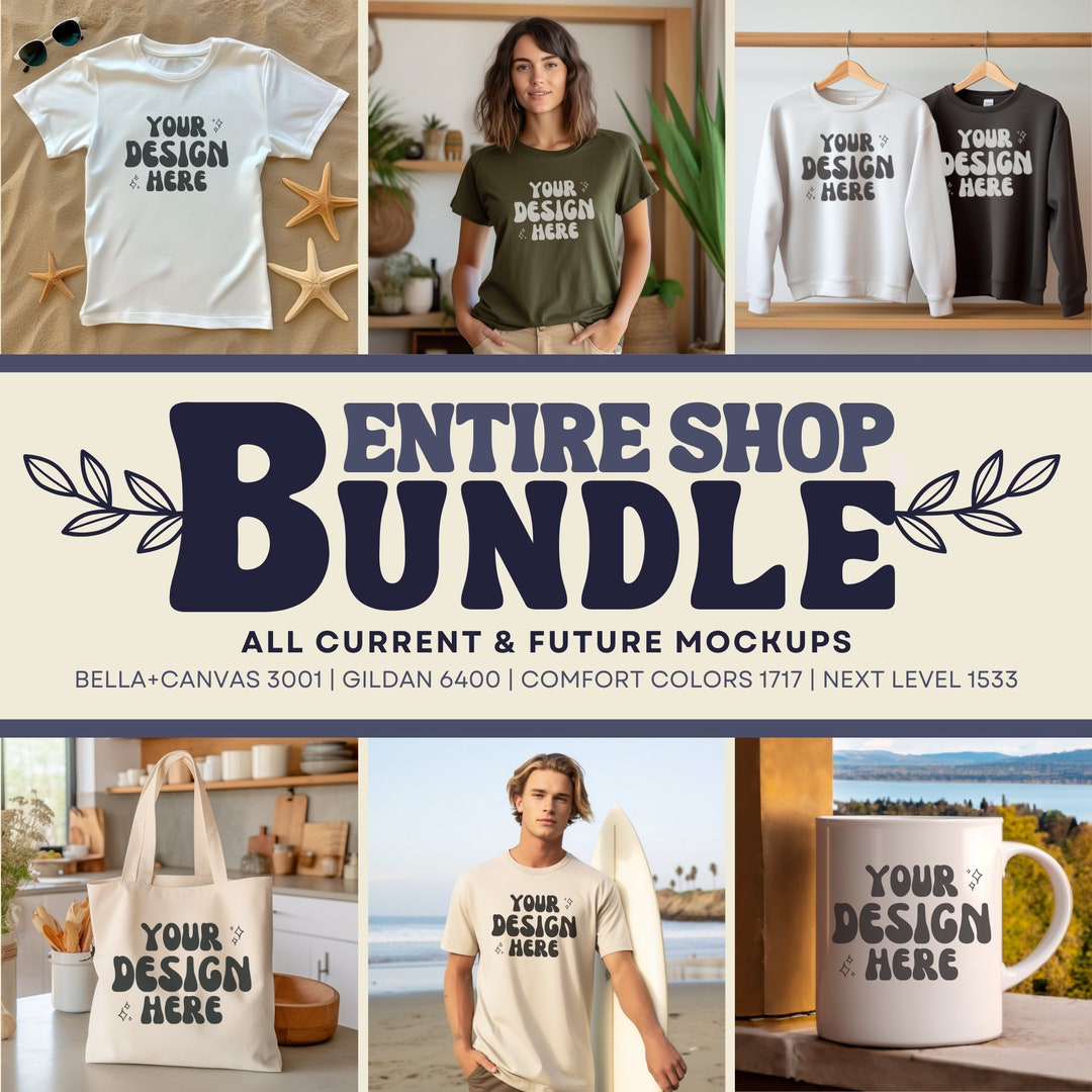 Whole Shop Mockup Bundle | Print on Demand Mockups | Access to All ...