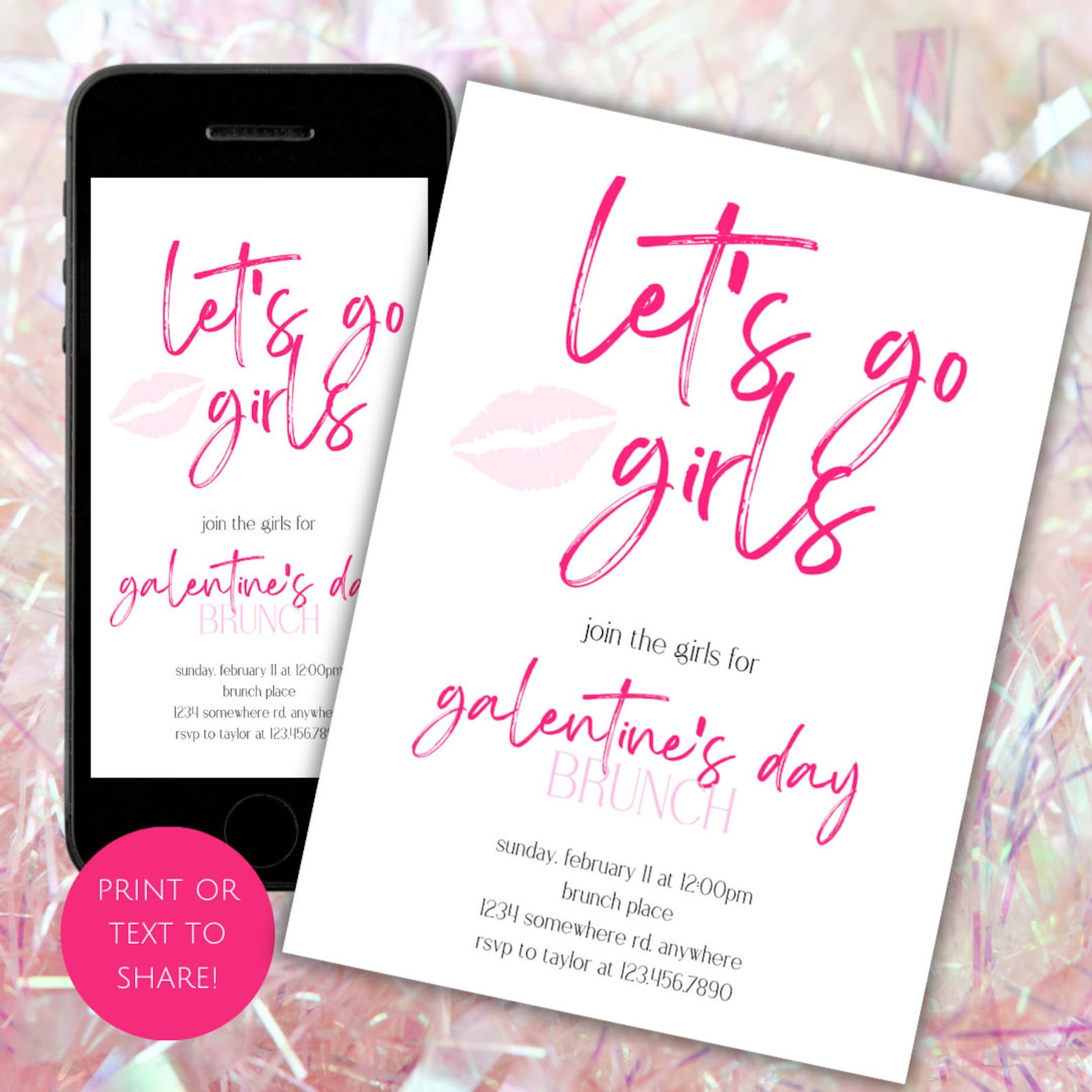 Galentines Day, Galentines Day Invitation, Girls Night Invite ...
