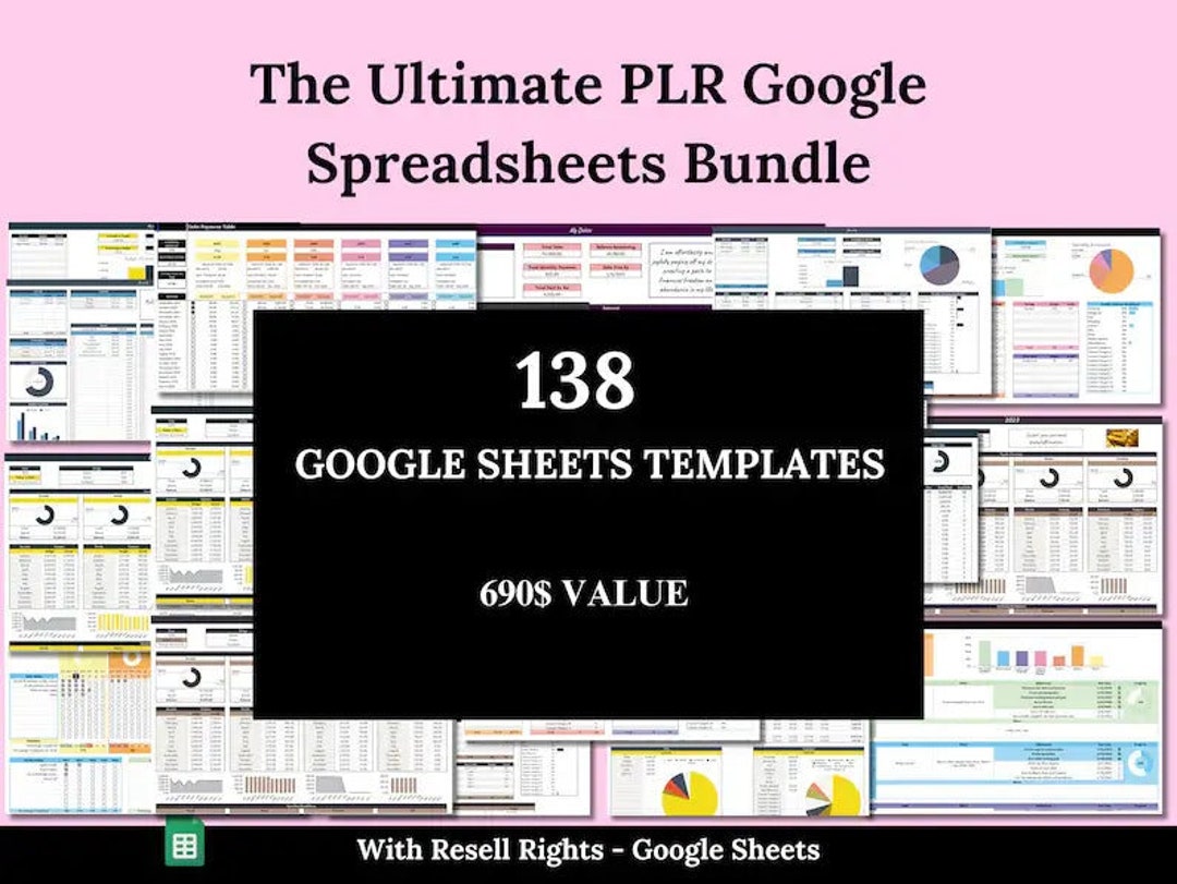 84 Google Sheets Template Pack | Kdp Interior | Digital Download ...