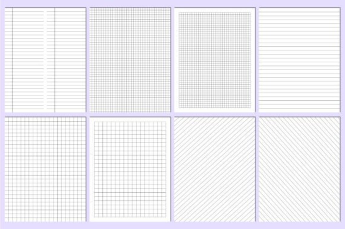 Mega Notebook Paper Bundle Pack Canva, School Work Business ...