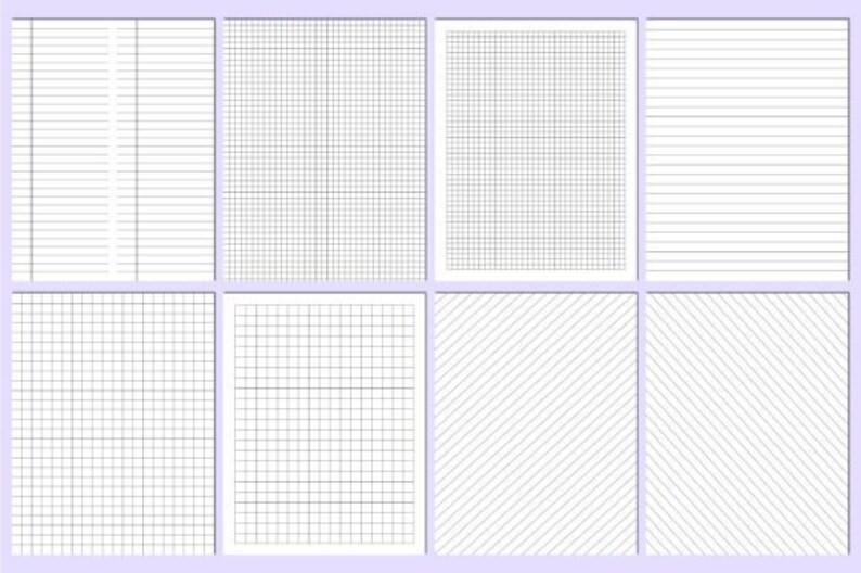 Mega Notebook Paper Bundle Pack Canva, School Work Business ...