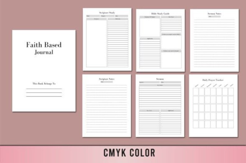 Editable Faith Based Journal for Canva - Etsy