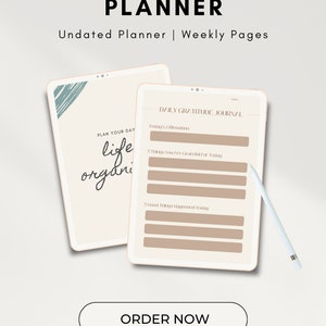 Custom Made Digital Planner, Undated Planner, Personalized Digital ...