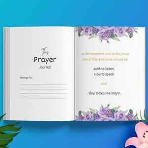 Editable Prayer Journal Canva KDP, Printable Bible Study Journal, Personalized Bible Study ...