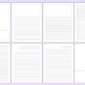 Mega Notebook Paper Bundle Pack Canva, School Work Business ...